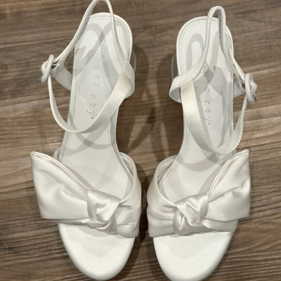 Copper Key | Shoes | Copper Key Lux Satin Bow Platform Dress Sandals ...